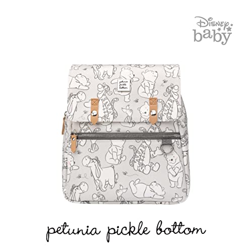 Petunia Pickle Bottom Meta Mini Backpack | Diaper Bag Backpack for Parents | Stylish Bag and Organizer | Compact Backpack for On The Go Moms and Dads | Disney's Playful Pooh