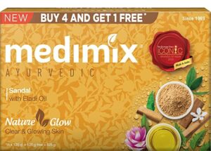 medimix ayurvedic sandal soap, 125g (4+1 offer pack)