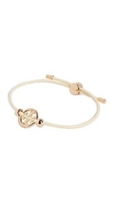 tory burch women's miller slider bracelet, tory gold/ivory, one size