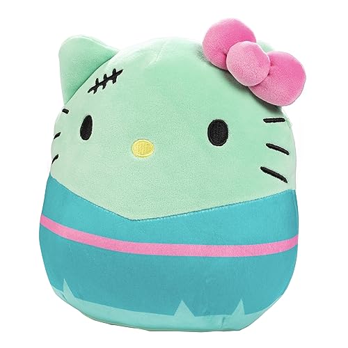 Squishmallows 8" Hello Kitty FrankenKitty- Officially Licensed Kellytoy Halloween Sanrio Plush - Collectible Soft & Squishy Stuffed Animal Toy - Add to Your Squad - Gift for Kids, Girls & Boys- 8 Inch