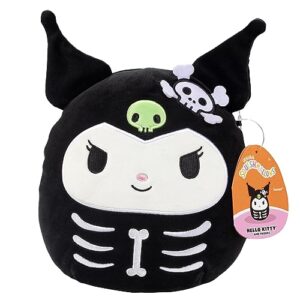 squishmallows 8" skeleton kumori - officially licensed kellytoy halloween sanrio plush - collectible soft & squishy stuffed animal toy - add to your squad - gift for kids, girls & boys - 8 inch