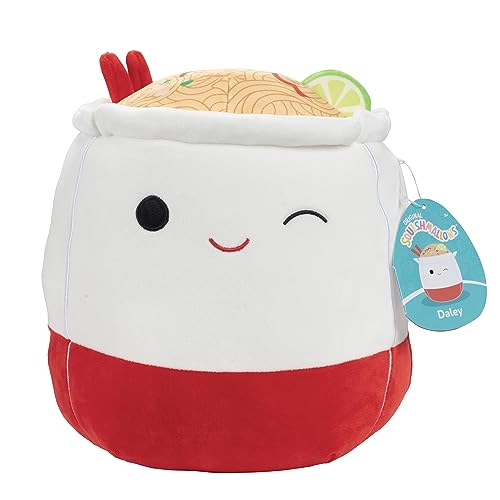 Squishmallows 10" Daley The Takeout Ramen Noodles - Officially Licensed Kellytoy Plush - Collectible Soft & Squishy Stuffed Animal Toy - Add to Your Squad - Gift for Kids, Girls & Boys - 10 Inch