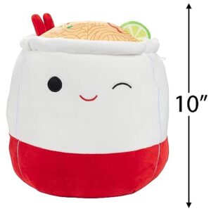 Squishmallows 10" Daley The Takeout Ramen Noodles - Officially Licensed Kellytoy Plush - Collectible Soft & Squishy Stuffed Animal Toy - Add to Your Squad - Gift for Kids, Girls & Boys - 10 Inch