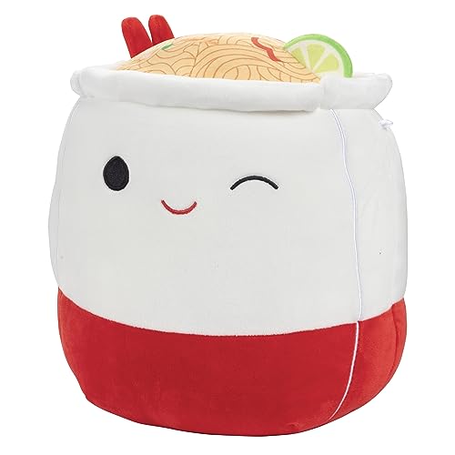 Squishmallows 10" Daley The Takeout Ramen Noodles - Officially Licensed Kellytoy Plush - Collectible Soft & Squishy Stuffed Animal Toy - Add to Your Squad - Gift for Kids, Girls & Boys - 10 Inch