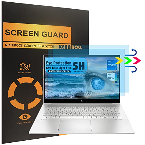 2 PCS Anti Blue Light Screen Protector for 17.3" HP Laptop/HP Envy 17/HP Pavilion 17/HP Omen 17, HP 17t 17z 17-by 17-ca 17-cn 17-cp 17t-ch 17t-cr 17-an 17-cb 17-ck Eye Protection Screen Filter