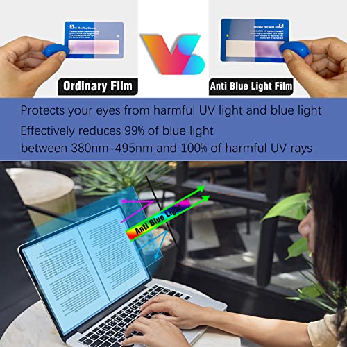 2 PCS Anti Blue Light Screen Protector for 17.3" HP Laptop/HP Envy 17/HP Pavilion 17/HP Omen 17, HP 17t 17z 17-by 17-ca 17-cn 17-cp 17t-ch 17t-cr 17-an 17-cb 17-ck Eye Protection Screen Filter