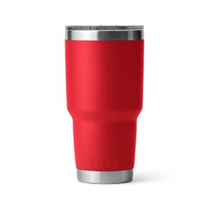 YETI Rambler 30 oz Tumbler, Stainless Steel, Vacuum Insulated with MagSlider Lid, Rescue Red