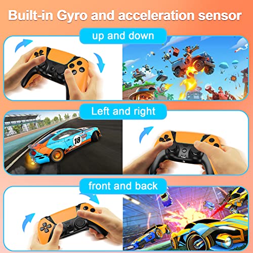 YU33 Ymir Controller for PS4 Controller, Elite Control Remote Compatible with Playstation 4 Controller, Steam Gamepad for Scuf PS4 Controllers with 3D Joystick/Mapping/Turbo/1200 mAh Battery Orange