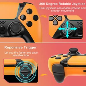 YU33 Ymir Controller for PS4 Controller, Elite Control Remote Compatible with Playstation 4 Controller, Steam Gamepad for Scuf PS4 Controllers with 3D Joystick/Mapping/Turbo/1200 mAh Battery Orange