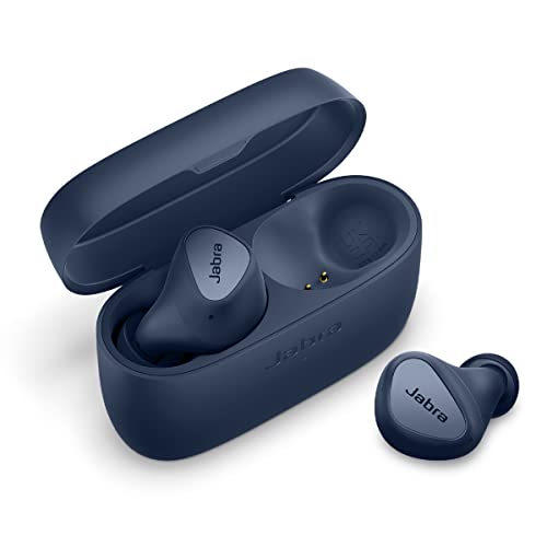 Jabra Elite 4 True Wireless Earbuds - Active Noise Cancelling Headphones - Discreet & Comfortable Bluetooth Earphones, Laptop, iOS and Android Compatible - Navy