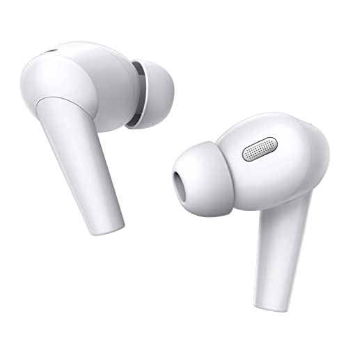 TONEMAC M3 Active Noise Cancelling Wireless Earbuds, Bluetooth 5.3 Headphones with 4 Mics ENC Clear Calls, 30H Playtime, Immersive Deep Bass Earphones, Transparency Mode, in-Ear Lightweight, White