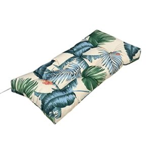 srutirbo outdoor bench cushion 51”x 19” waterproof floral printed garden patio bench seat cushion swing cushion for wicker loveseat settee, patio furniture (hawaiian)