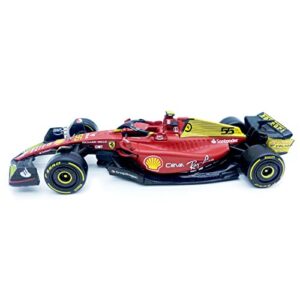 HTLNUZD Bburago 1/43 2022 F1-75 #55 75th Anniversary Carlos Sainz 1:43 Formula One Racing Car Alloy Die Cast Collection Vehicles Model (biao 75th #55)