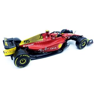 HTLNUZD Bburago 1/43 2022 F1-75 #55 75th Anniversary Carlos Sainz 1:43 Formula One Racing Car Alloy Die Cast Collection Vehicles Model (biao 75th #55)