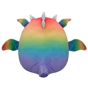 Squishmallows 12-Inch Calypsa Pride Rainbow Dragon - Medium-Sized Ultrasoft Official Kelly Toy Plush