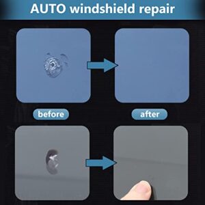 KMOOL Windshield Repair Kit, Glass Repair Kit, Automotive Glass Nano Fluid Glass Repair Kit Quick Fix for Chips & Cracks & Star-Shaped & Nicks & Half-Moon & Crescents - Car Windshield Repair kit