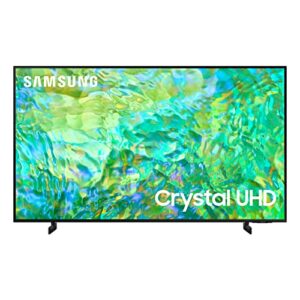 samsung 55-inch class crystal uhd 4k cu8000 series purcolor, object tracking sound lite, q-symphony, motion xcelerator, ultra slim, solar remote, smart tv with alexa built-in (un55cu8000, 2023 model)