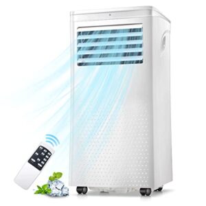 joy pebble portable air conditioner,10000btu portable ac unit for room cools up to 450 sq.ft, 3 in 1 air conditioner with cool,fan and dehumidifier, remote control&24hour timer