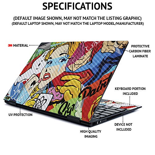 MightySkins Carbon Fiber Skin Compatible with Microsoft Surface Laptop 5 15” Full Wrap Kit - Flaming Soccer Ball | Protective, Durable Textured Carbon Fiber Finish | Easy to Apply | Made in The USA