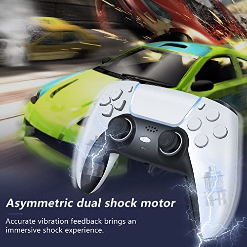 Aoidaruy Wireless Controller for PS4, Compatible with PS4/PS3/PC/Mac/IOS/Android/Switch, PS4 Remote Joystick Controller Dualshocked, Gaming Controller Auto Fire Turbo Button and Custom Ps4 Controller