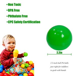 LANGXUN 100pcs Soft Plastic Ball Pit Balls - Plastic Toy Balls for Kids - Ideal Baby Toddler Ball Pit, Ball Pit Play Tent, Baby Pool Water Toys, Kiddie Pool, Party Decoration, Photo Booth Props