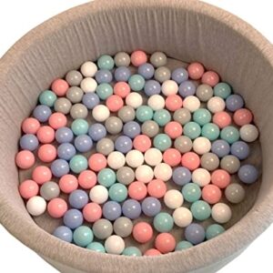 LANGXUN 100pcs Soft Plastic Ball Pit Balls - Plastic Toy Balls for Kids - Ideal Baby Toddler Ball Pit, Ball Pit Play Tent, Baby Pool Water Toys, Kiddie Pool, Party Decoration, Photo Booth Props