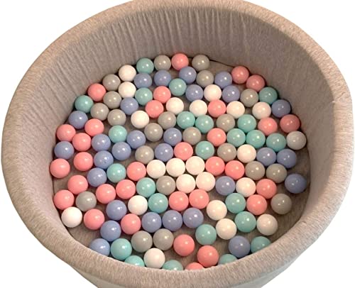 LANGXUN 100pcs Soft Plastic Ball Pit Balls - Plastic Toy Balls for Kids - Ideal Baby Toddler Ball Pit, Ball Pit Play Tent, Baby Pool Water Toys, Kiddie Pool, Party Decoration, Photo Booth Props