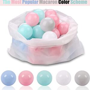 LANGXUN 100pcs Soft Plastic Ball Pit Balls - Plastic Toy Balls for Kids - Ideal Baby Toddler Ball Pit, Ball Pit Play Tent, Baby Pool Water Toys, Kiddie Pool, Party Decoration, Photo Booth Props