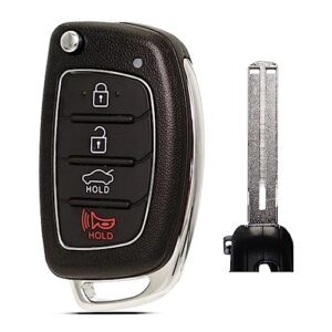 car filp key fob remote replacement fits for hyundai sonata 2014 2015 2016 2017 tq8-rke-4f16 keyless entry remote control 95430-c1010 95430-c1000 46chip