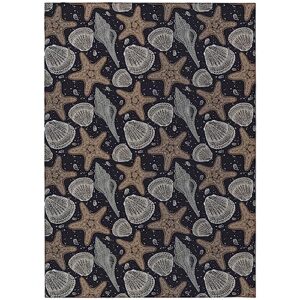 addison rugs indoor/outdoor surfside asr34 black washable 8' x 10' rug