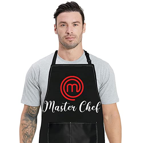 BWWKTOP Master Chef Kitchen Apron Cooking TV Show Gifts Gordon Fans Gift Adjustable Apron For Cooking Baking Grilling (Master Chef)