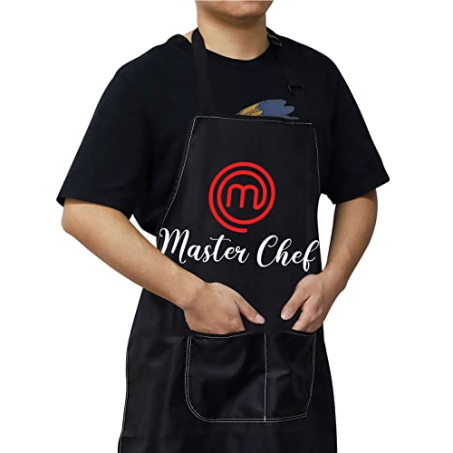 BWWKTOP Master Chef Kitchen Apron Cooking TV Show Gifts Gordon Fans Gift Adjustable Apron For Cooking Baking Grilling (Master Chef)