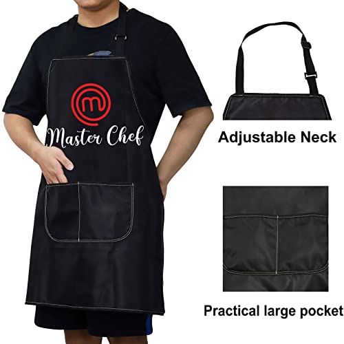 BWWKTOP Master Chef Kitchen Apron Cooking TV Show Gifts Gordon Fans Gift Adjustable Apron For Cooking Baking Grilling (Master Chef)