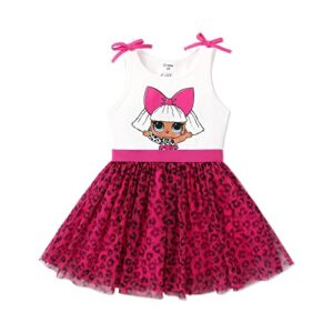 l.o.l. surprise! girls leopard dress mesh causal tutu princess dress for girls 3-10 years