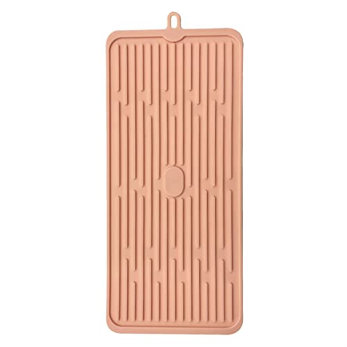 BIENKA GIZTAT，Under Sink mat Silicone Drying Mat for Kitchen Counter Silicone Sink Mats Silicon Dish Dry Mat Heat Resistant Kitchen Mat Drainage Rack (Color : Pink)