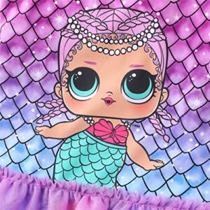 L.O.L. Surprise! Kid Girl Mesh Splice Mermaid Onepiece Slip Swimsuit Light Purple Kids: 11-12 Years