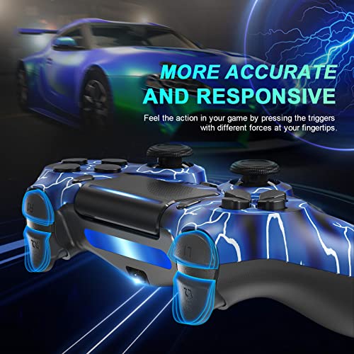 PS4 Controller Wireless Compatible with PS4/Slim/Pro/PC with Dual Vibration,Motion Sensor,Touch Pad,Headphone Jack