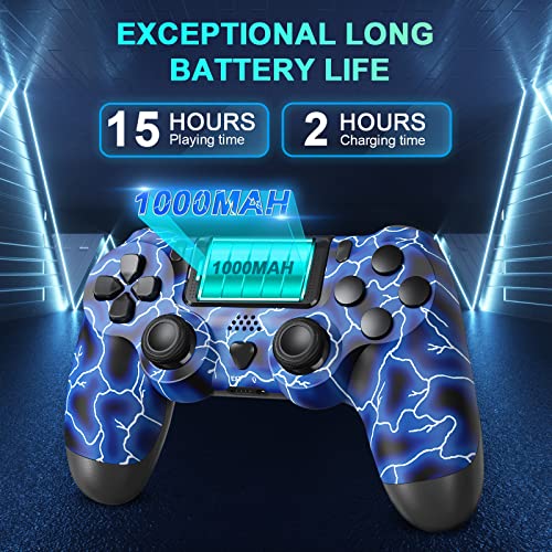 PS4 Controller Wireless Compatible with PS4/Slim/Pro/PC with Dual Vibration,Motion Sensor,Touch Pad,Headphone Jack