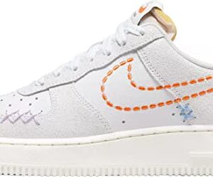 Nike Women's Air Force 1 '07 Shoes, White/Safety Orange Sail Prime, 9