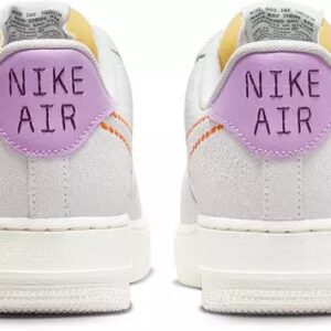 Nike Women's Air Force 1 '07 Shoes, White/Safety Orange Sail Prime, 9