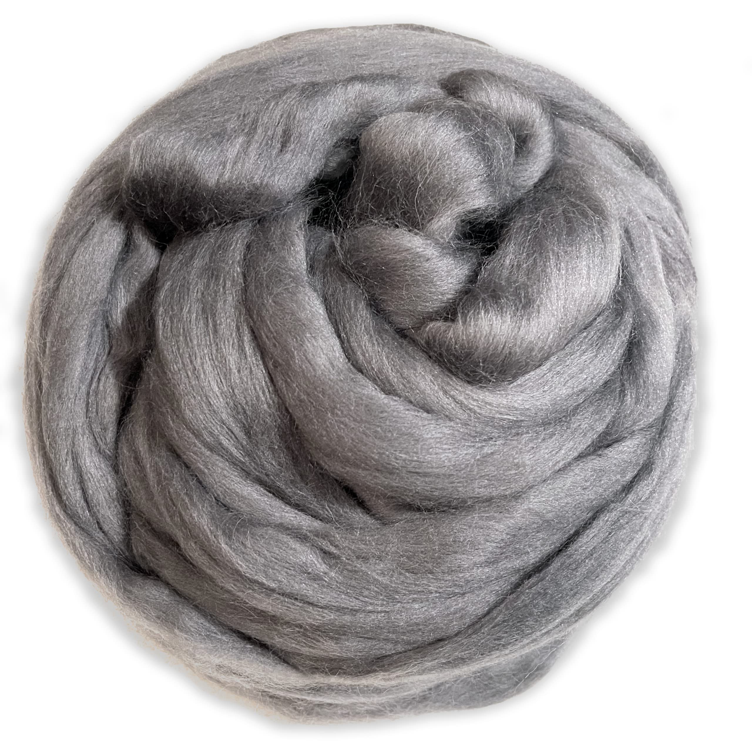 Happy Classy 1 oz / 28.34 Grams Premium Natural Dyed Corriedale Wool Combed Top Roving Steel