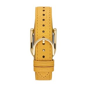 Fossil Women's Harwell Quartz Stainless Steel and Leather Three-Hand Watch, Color: Gold, Yellow (Model: ES5281)