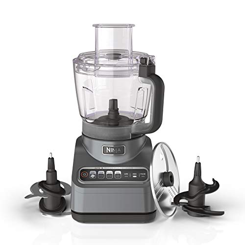 Ninja BN601 Professional Plus Food Processor, 1000 Peak Watts, 4 Functions, 3 Blades, Food Chute & Pusher, Silver & XSKNF70SBX Professional XL Food Processor Storage Box, Gray, Large