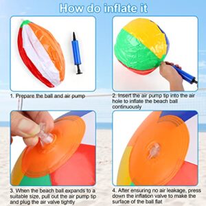 6 Packs Beach Ball, PVC Beach Balls Bulk, Classic Rainbow Mini Beach Balls, Diameter 10” Outdoor Sports Beach Balls for Pool Party Gift Decoration, Beach Toys, Pool Toys Water Games Seaside