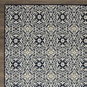 LOOMAKNOTI Tecopa Kidore 8' x 10' Blue Geometric Indoor/Outdoor Area Rug