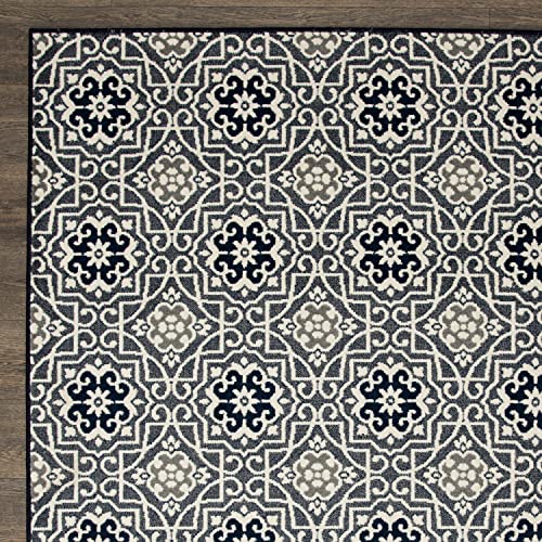 LOOMAKNOTI Tecopa Kidore 8' x 10' Blue Geometric Indoor/Outdoor Area Rug