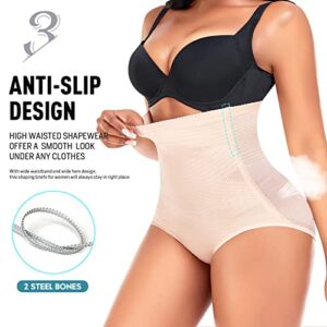 Tummy Control Shapewear Panties for Women High Waist Cincher Shaping Underwear Body Shaper Girdle Gurdal (A# Beige,M)