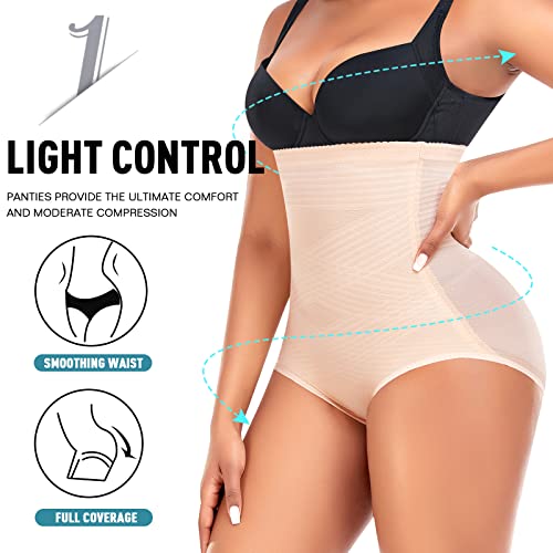 Tummy Control Shapewear Panties for Women High Waist Cincher Shaping Underwear Body Shaper Girdle Gurdal (A# Beige,M)