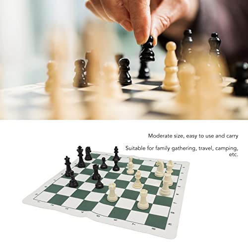 YEmirth Chess Set PU Imitation Leather Roll-up Travel Chess in Carry Tube with Shoulder Strap Easy to Carry for Beginner and Kids