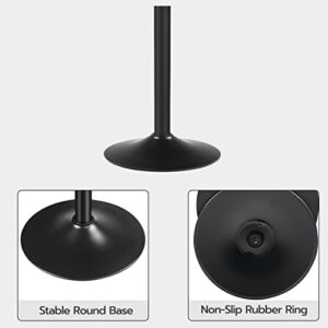 HOOBRO Bar Table, Height-Adjustable Round Pub Table 27-35.4 Inches, Cocktail Table with Base, Modern Style, Suitable for Living Room, Dining Room, Bistro, Black BK58BT01G1